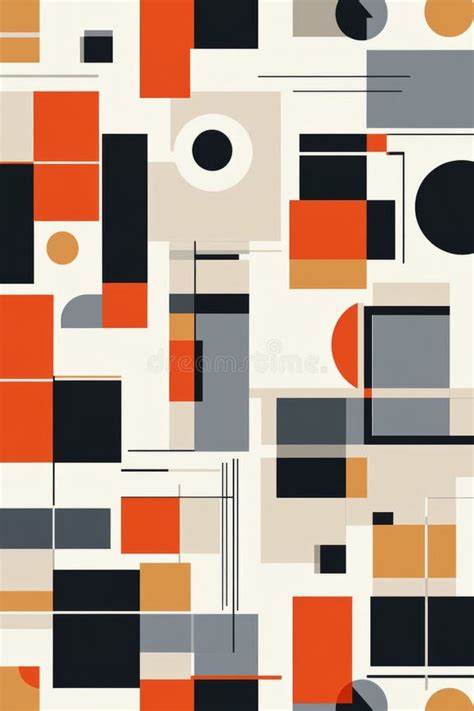 Illustration Of A Geometric Pattern Made Up Of Squares Rectangles And