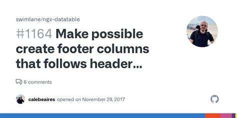 Make Possible Create Footer Columns That Follows Header Columns · Issue 1164 · Swimlanengx