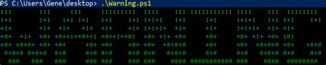 powershell warnings with ascii art gene laisné