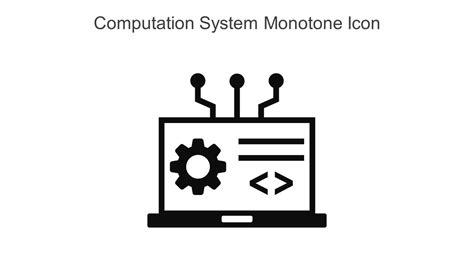Computation System Monotone Icon In Powerpoint Pptx Png And Editable