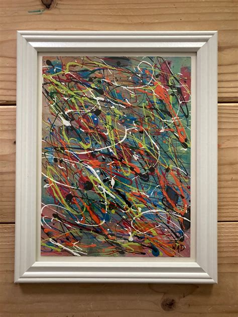 Abstract Jackson Pollock Inspired Artpollock Style Etsy