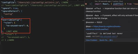 Eslintoptionsoverrideconfigfile、eslintoptionsoverrideconfig Not