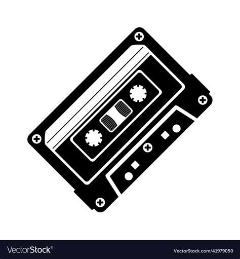 Audio Cassette Icon Royalty Free Vector Image Vectorstock