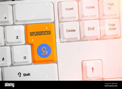 Handwriting Text Implementation Conceptual Photo The Process Of Making Something Active Or