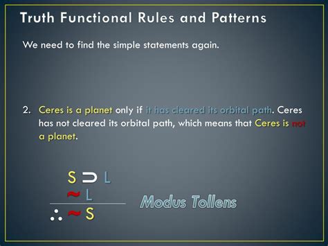 Ppt Truth Functional Rules And Patterns Powerpoint Presentation Free Download Id2430852