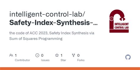 Github Intelligent Control Labsafety Index Synthesis Via Sum Of