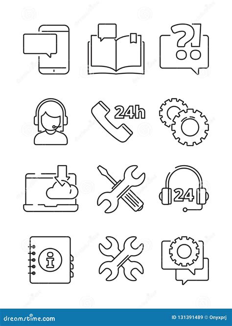 Customer Service Help Icon Office Web Or Online And Telephone Support Center Admin Vector