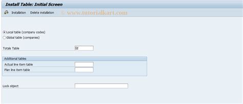 GCI1 SAP Tcode Installation Of FI SL Tables