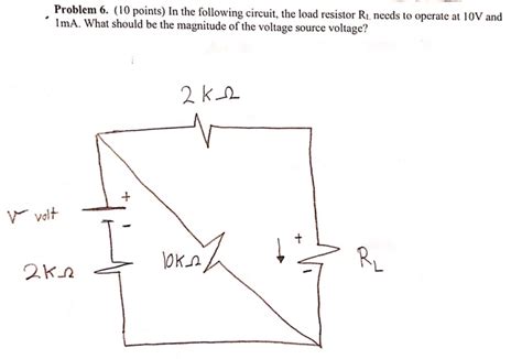 Solved In The Following Circuit The Load Resistor Ri Needs Chegg Com