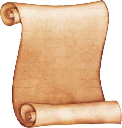 Свиток пергамента клипарт ПНГ на Прозрачном Фоне • Скачать Png Свиток пергамента клипарт