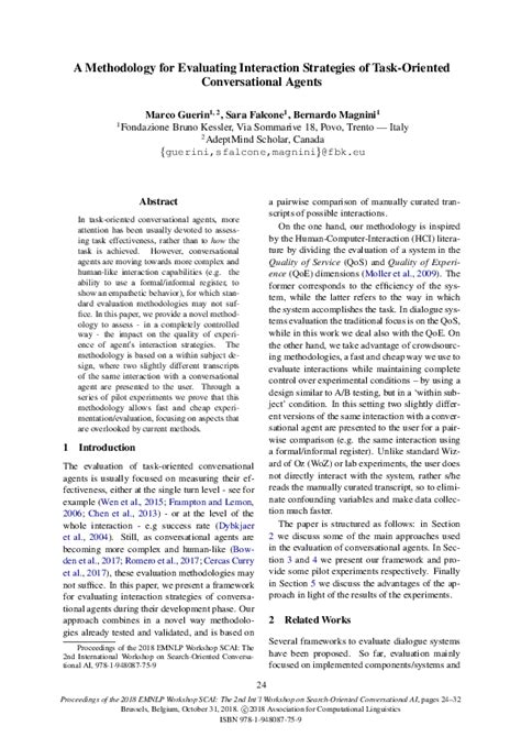 Pdf A Methodology For Evaluating Interaction Strategies Of Task