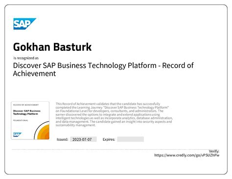 Sap Sertifikalarım Gökhan Baştürk