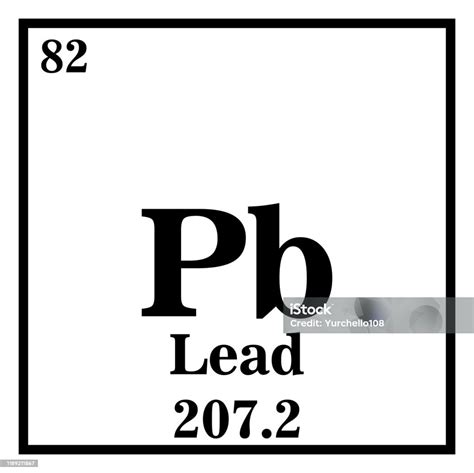 Lead Periodic Table Of The Elements Vector Illustration Eps 10 Stock