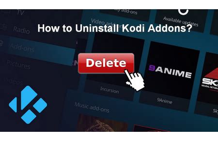 Basic Tutorial How To Remove Delete Uninstall Kodi Addons