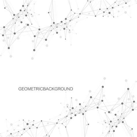 Premium Vector Geometric Abstract Background With Connected Line And Dots