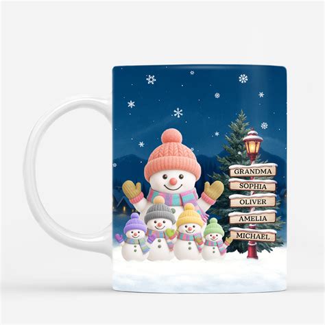 Snowman Christmas Mugs Custom Ts For Grandmagrandpa Personal Chic