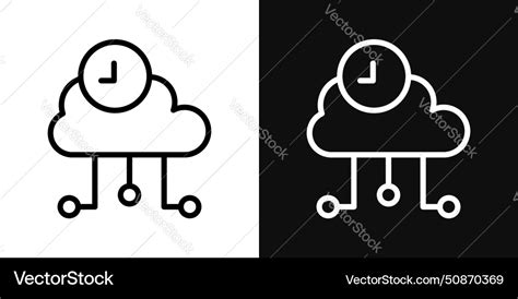 high server uptime icon set network reliability vector image