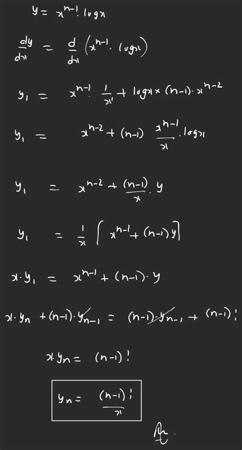 Apply Leibnitz Theorem To Find Y {n} If Y X {n 1} Log X If Y E { Operat