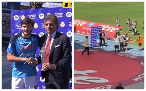 ემოციური კადრები სტადიონიდან ხვიჩა კვარაცხელიას აგვისტოს საუკეთესო