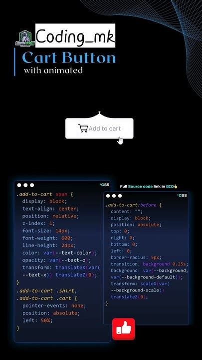 Animated Cart Button Html5 Css3 Javascript Tutorialviralvideo