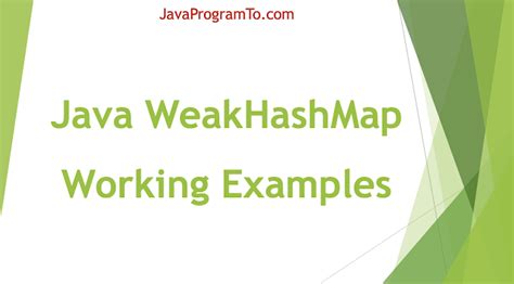 Java WeakHashMap Working Examples JavaProgramTo