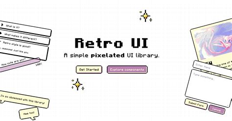 Retro Ui Pixelated React Components