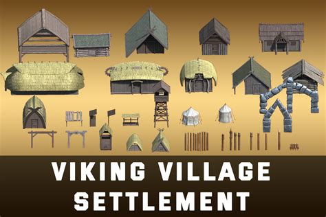viking village settlement 3d ファンタジー unity asset store