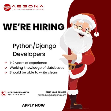 Aegona Ltd On Linkedin Aegona Hcm Were Hiring Pythondjango 👨‍💻