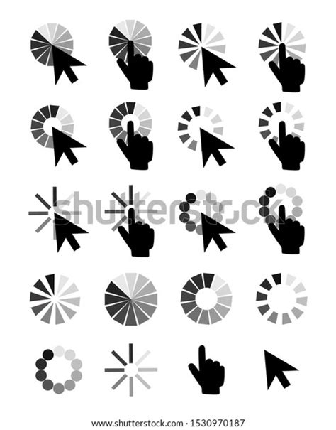Pointer Cursors Icons Mouse Hand Arrow Stock Vector Royalty Free Shutterstock