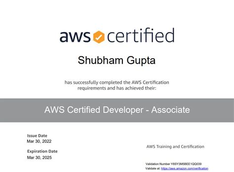 Shubham Gupta On Linkedin Aws Awscertified Awsdeveloper