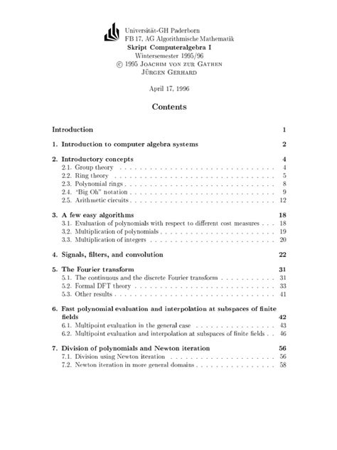 Computer Algebra Systems Pdf Ring Mathematics Group Mathematics