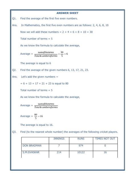 A2zworksheetsworksheet Of Average 03 Average Maths
