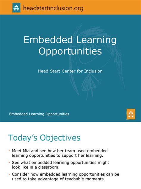 Wk12 Embedded Learning Opportunities Pdf Learning Individualized