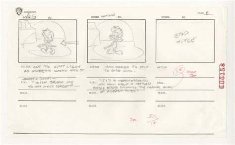 Tiny Toon Adventures How Sweetie It Is Storyboard Drawing Id