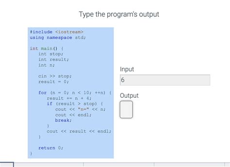 Solved Type The Programs Output Include Using Namespace
