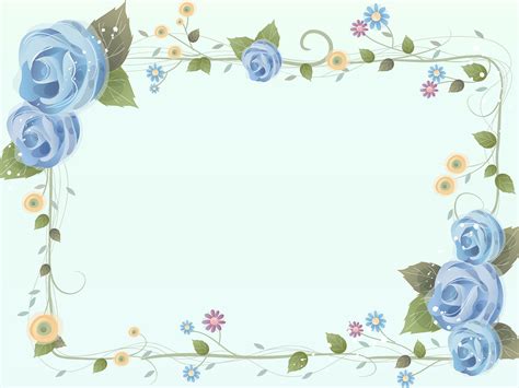 Flower Border Powerpoint Template Infoupdate Org