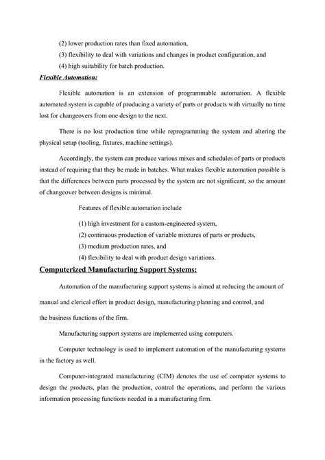Computer Integrated Manufacturing Unitwise Pdf