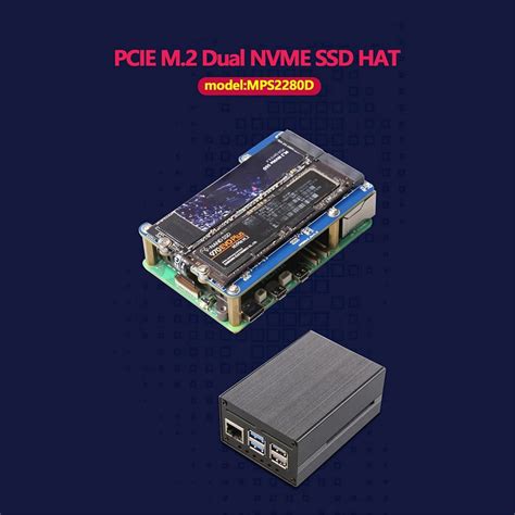 Mps2280d корпус вентилятор охлаждения Pi5 для Raspberry Pi 5 Dual Nvme Ssd Hat купить на Ozon по