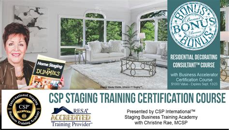 Csp® Staging Certification Virtual Classroom 8 Sessions Csp Intl