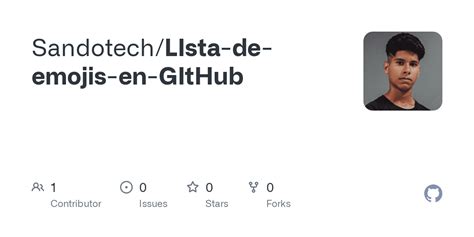 Github Sandotechlista De Emojis En Github
