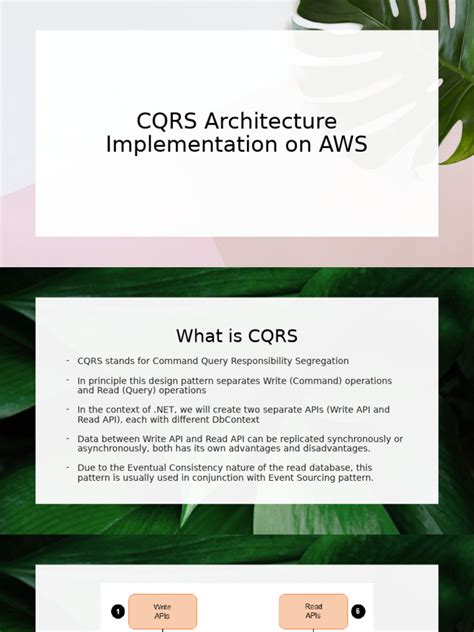 Cqrs Architecture Implementation On Aws Pdf Databases Replication Computing