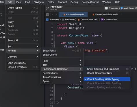 CodewithKarma How To Enable Spell Checking In XCode