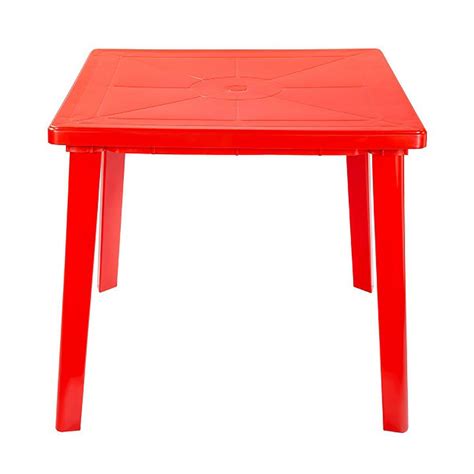 Нераздвижной садовый стол Стандарт пластик 71 см X 80 см X 80 см пластик красный ️ купить по