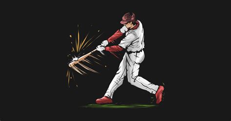 Batter Hits A Baseball With His Bat Hobby T Shirt Teepublic