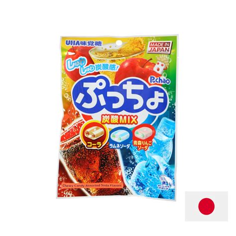 Uha Assorted Soda Flavor Chewy Candy Snack 90g