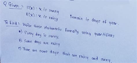 Answered Write These Statements Formally Using Quantifiers And