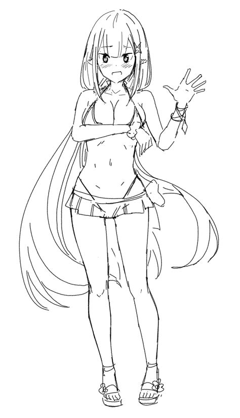 Emilia Re Zero Kara Hajimeru Isekai Seikatsu Drawn By H2o Ddks2923