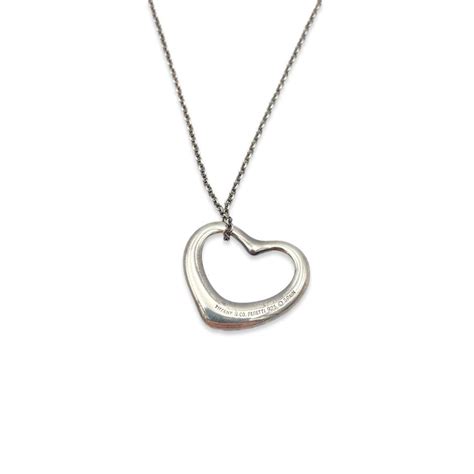정품 티파니앤코 오픈 하트 925 실버 펜던트 목걸이 헬로마켓