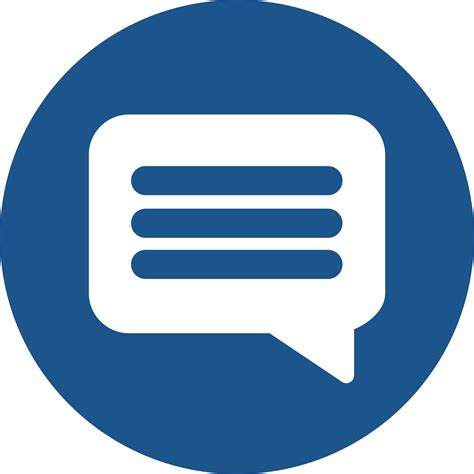 Message Icon Design In Blue Circle 14441098 Png