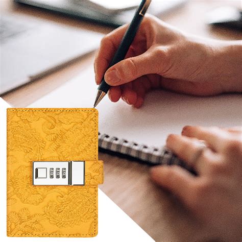 Clearance！ Gbayxj Notebook Notebook With Digital Combination Lock Premium Thickened Paper Eye